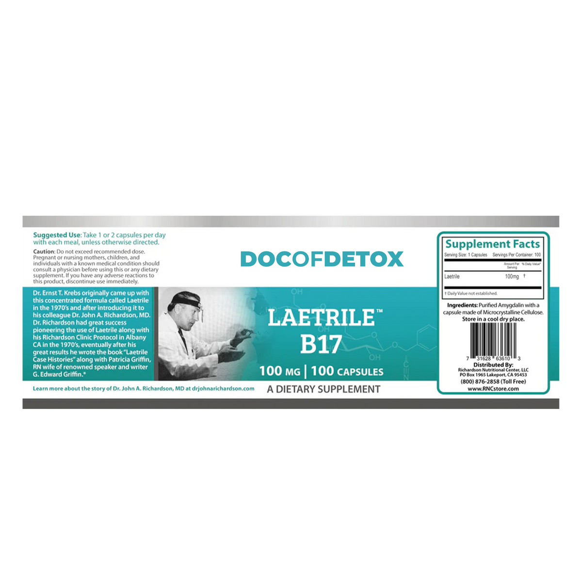 B17 Cap 100mg * – Doc of Detox